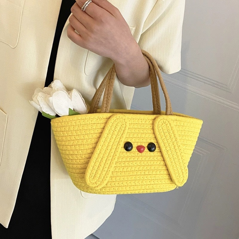 Cute Doggie Cartoon Knit Handbag – Sea Blue Mall