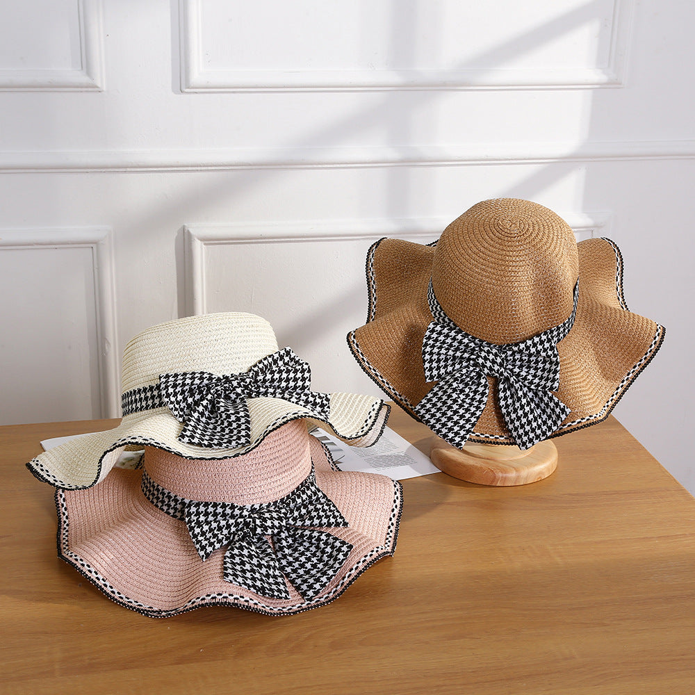 Wavey Brim Bow Knot Dome Beach Hat – Sea Blue Mall