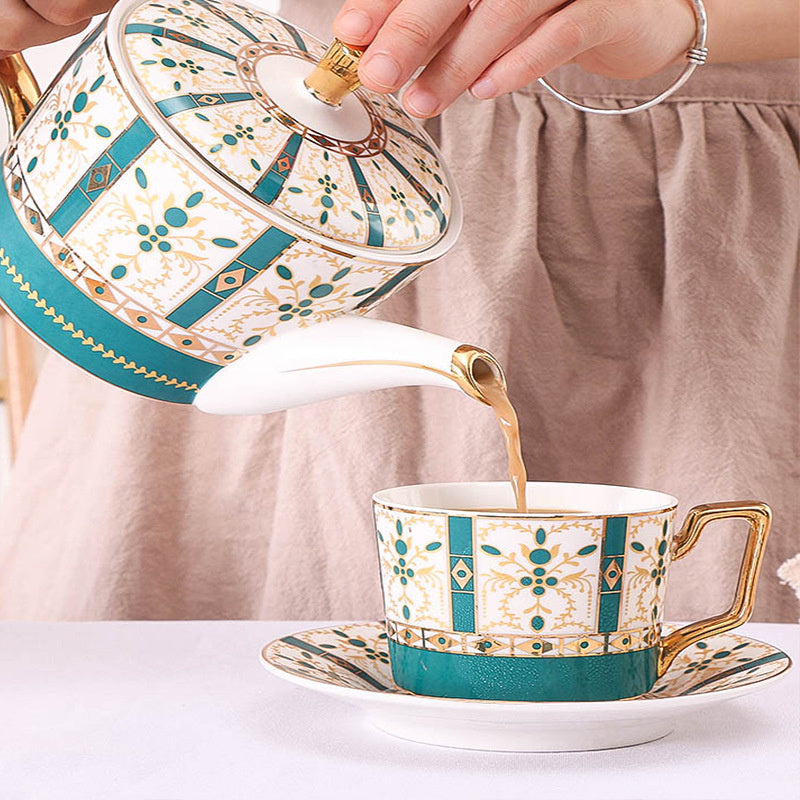 Bone China European Style Afternoon Tea Set – Sea Blue Mall
