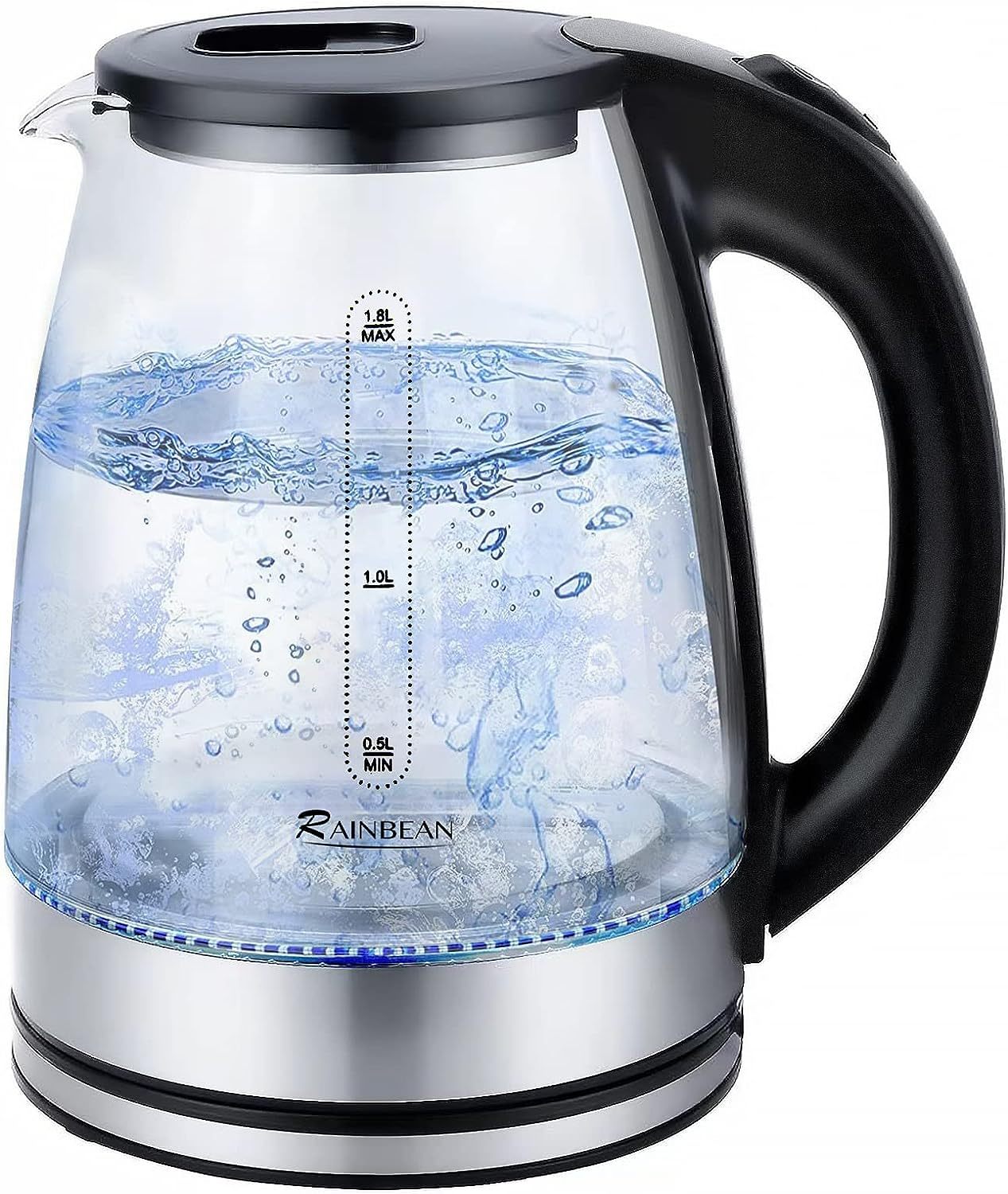 Wide Opening Electric Water Boil Kettle with LED Light – Sea Blue Mall